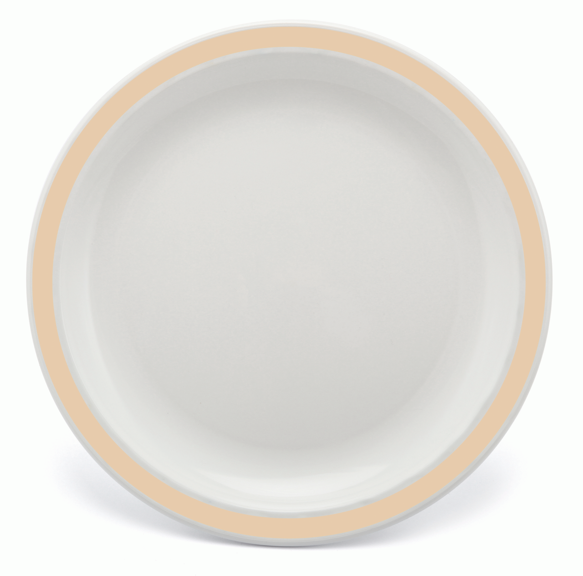Large Duo Plate - 23cm - Solid Colour Rim - Harfield Tableware