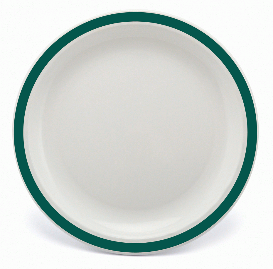 Small Duo Plate - 17cm - Solid Colour Rim - Harfield Tableware