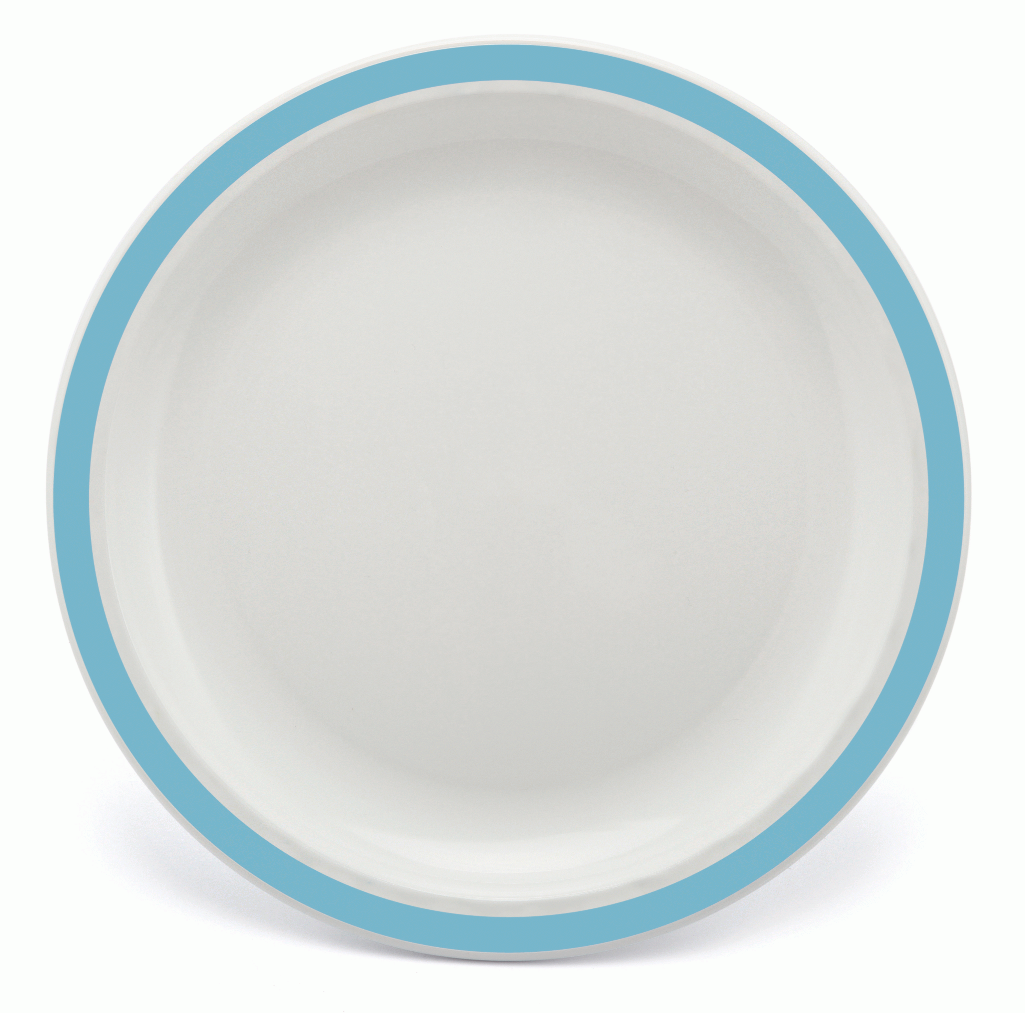 Large Duo Plate - 23cm - Solid Colour Rim - Harfield Tableware