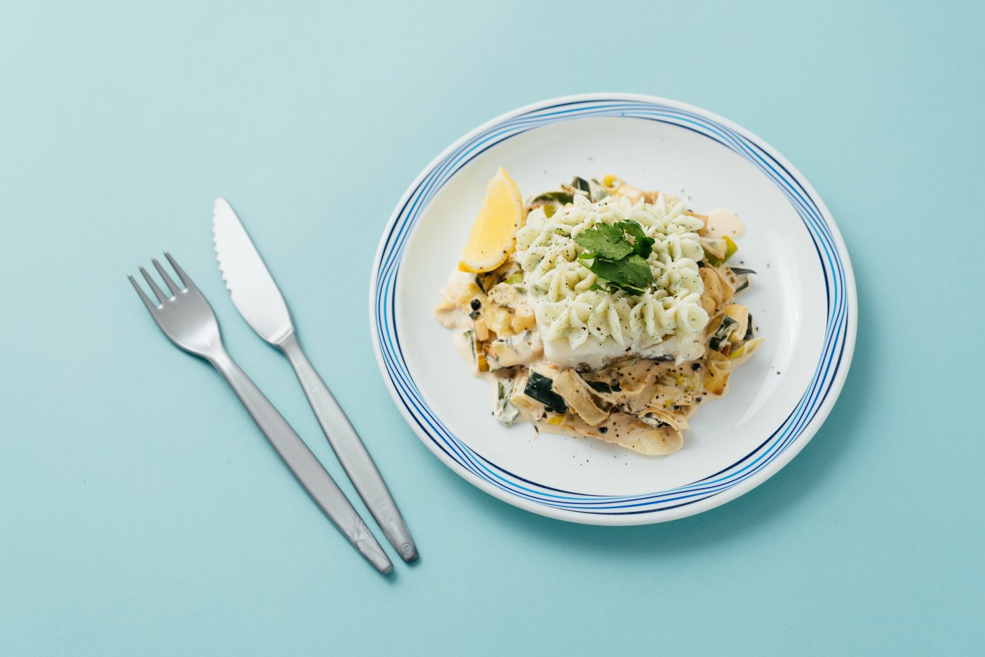 Large Patterned Duo Plate - 23cm • Harfield Tableware