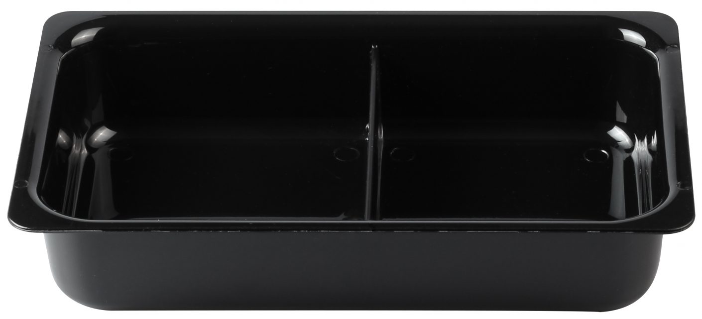 2 Compartment Deep Dish - Polycarbonate • Harfield Tableware