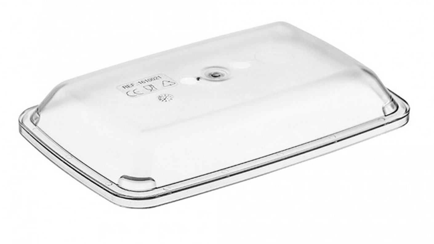 Clear Rectangular Lid for 21.8cm Plate • Harfield Tableware