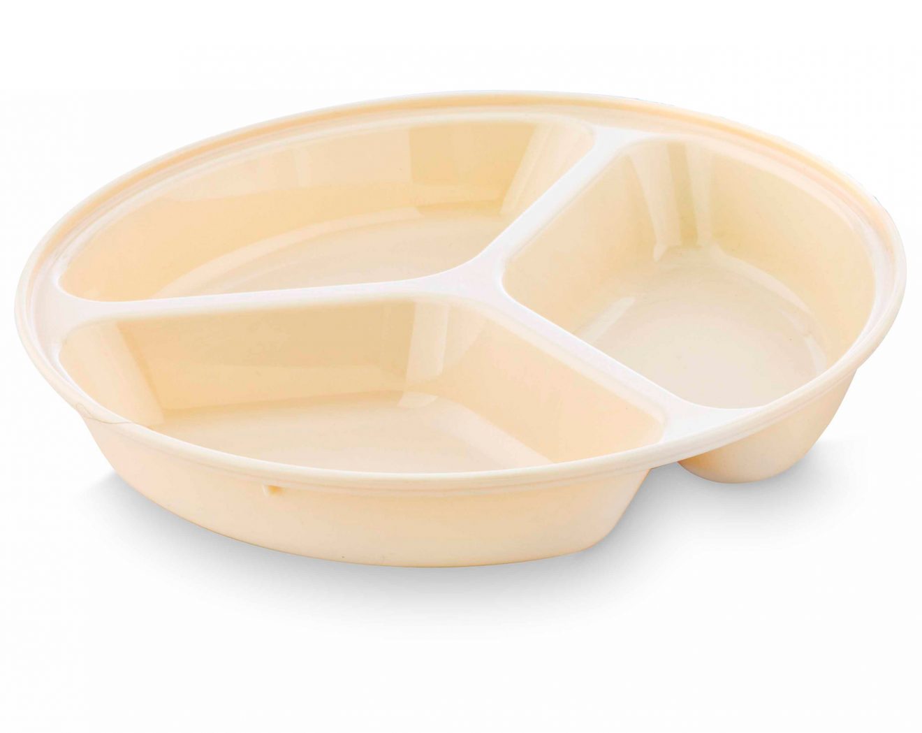 3 Compartment Deep Plate - 25.5cm • Harfield Tableware
