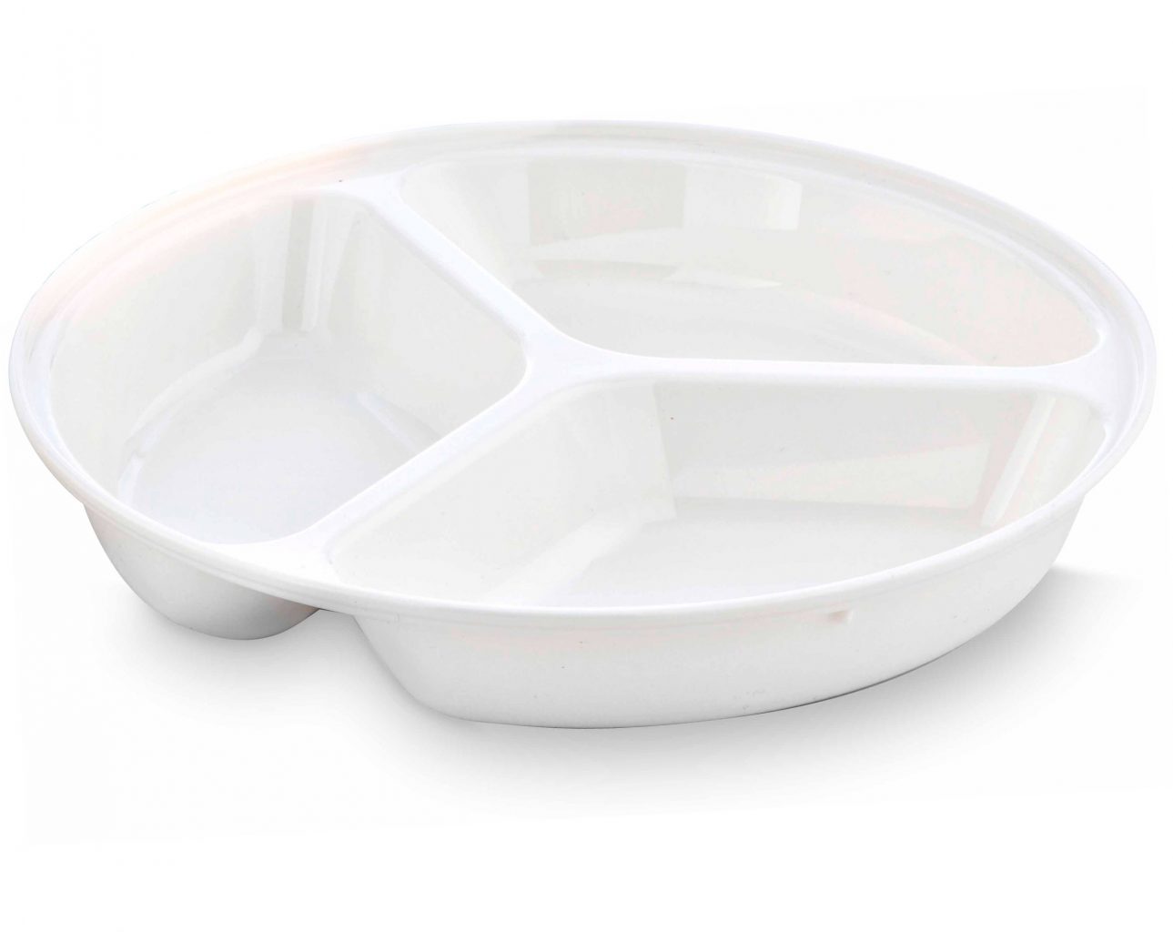 3 Compartment Deep Plate - 25.5cm • Harfield Tableware