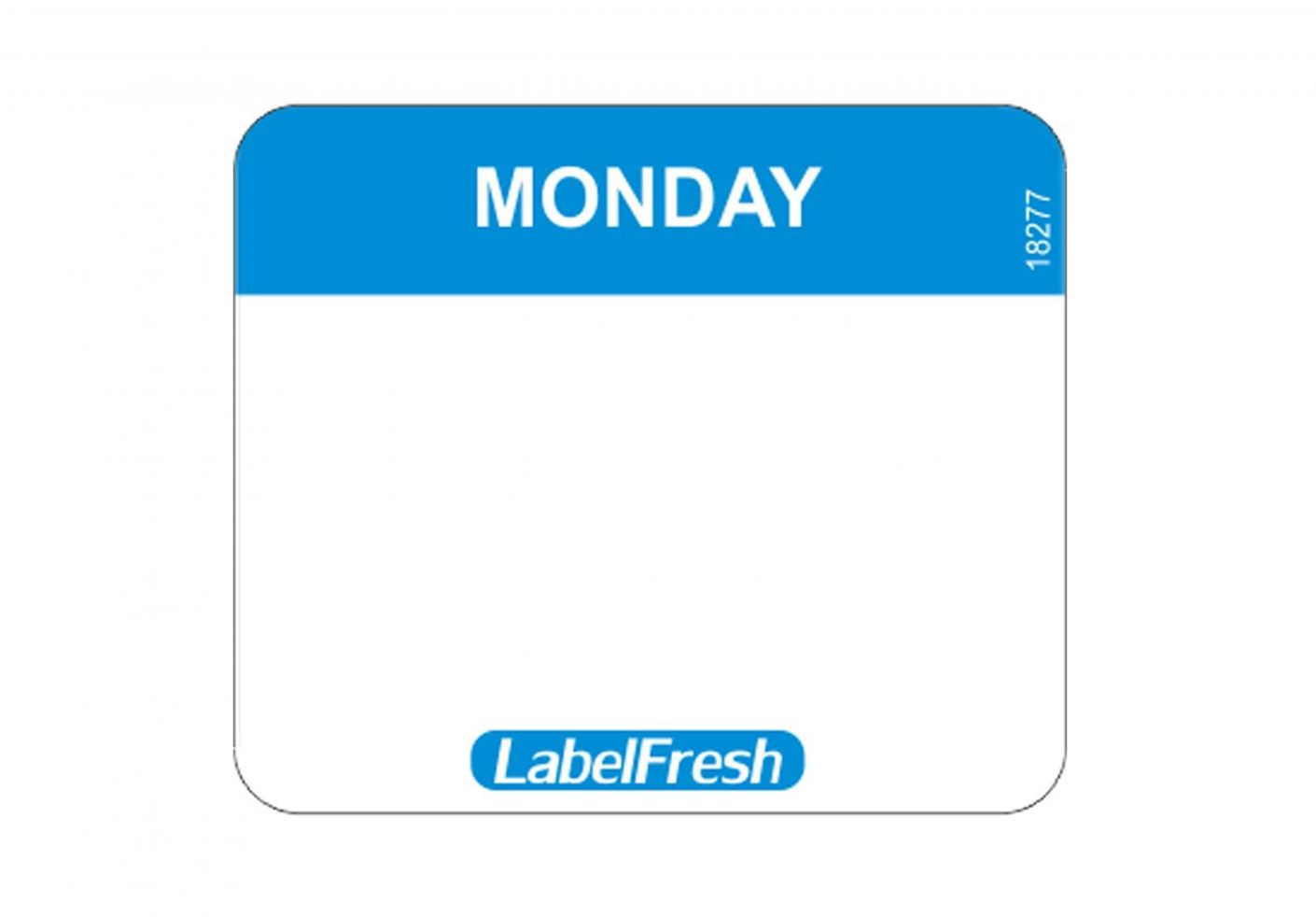 Weekly Easy Labels Removable - 1000 per roll • Harfield Tableware