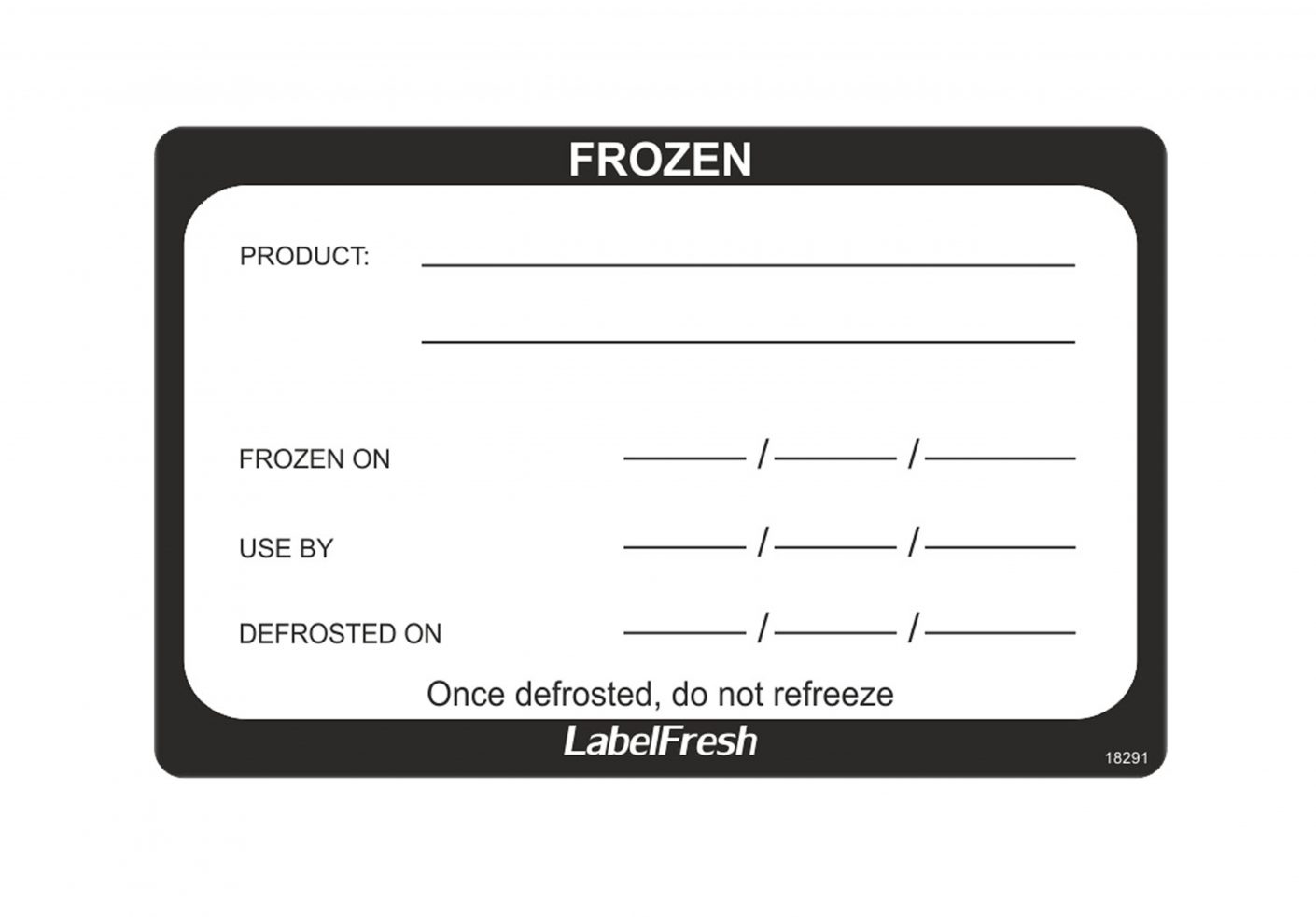 Frozen Food Labels - 500 per roll • Harfield Tableware