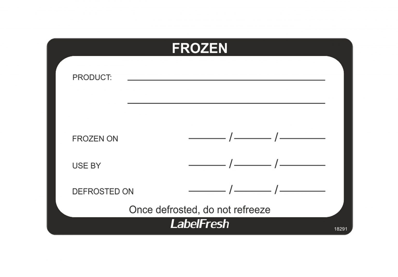Frozen Food Labels - 500 per roll • Harfield Tableware