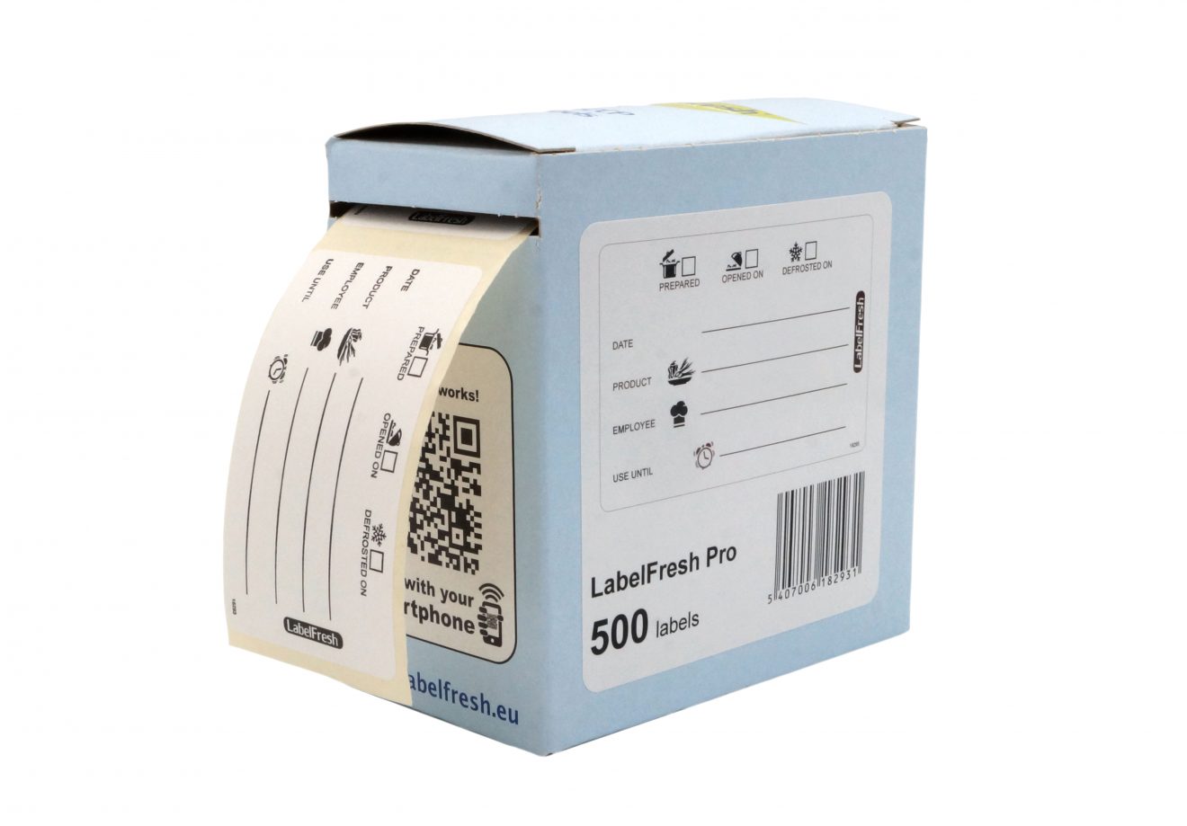 Universal Food Labels - 500 per roll • Harfield Tableware