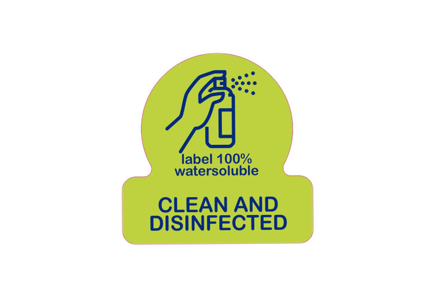 Clean & Disinfected Labels - 500 per roll • Harfield Tableware