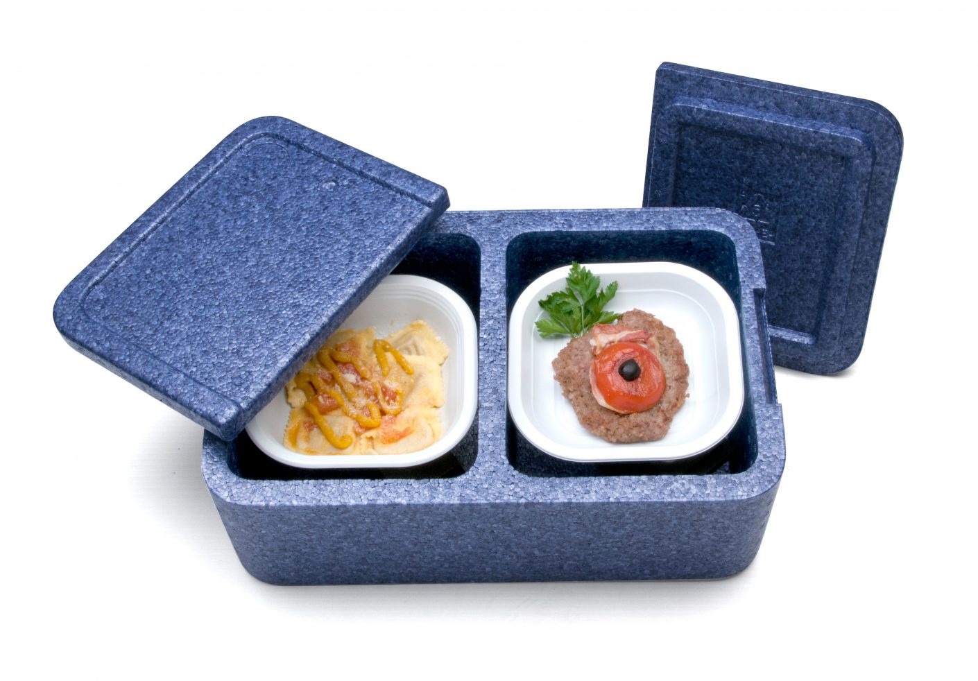 Insulated Basic Meal Box - 2 Compartment • Harfield Tableware