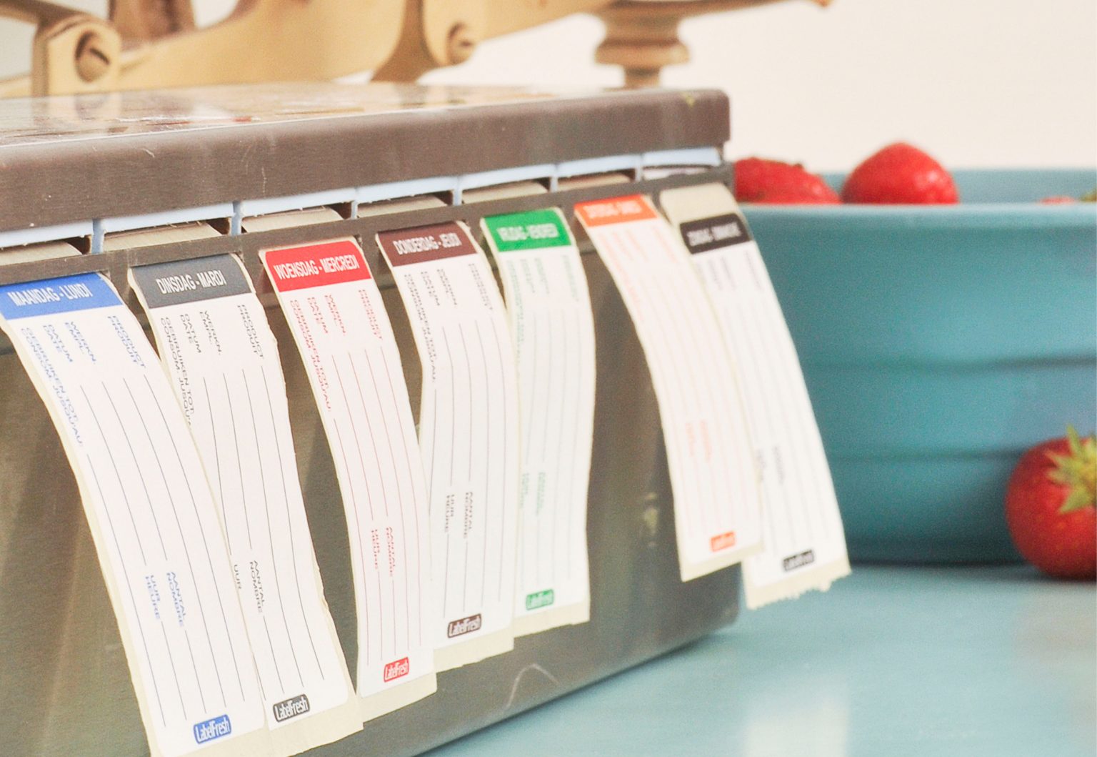 Weekly Label Dispenser - Stainless Steel • Harfield Tableware