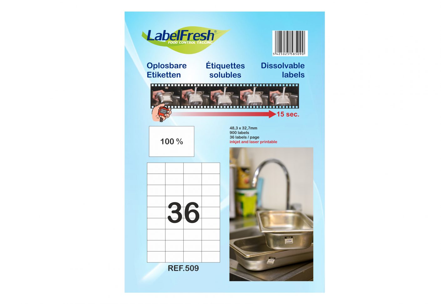 900 Labels - A4 Sheet - Dissolvable • Harfield Tableware