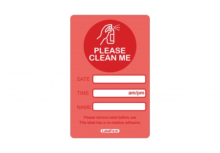 Please Clean Me Labels - 500 per roll • Harfield Tableware