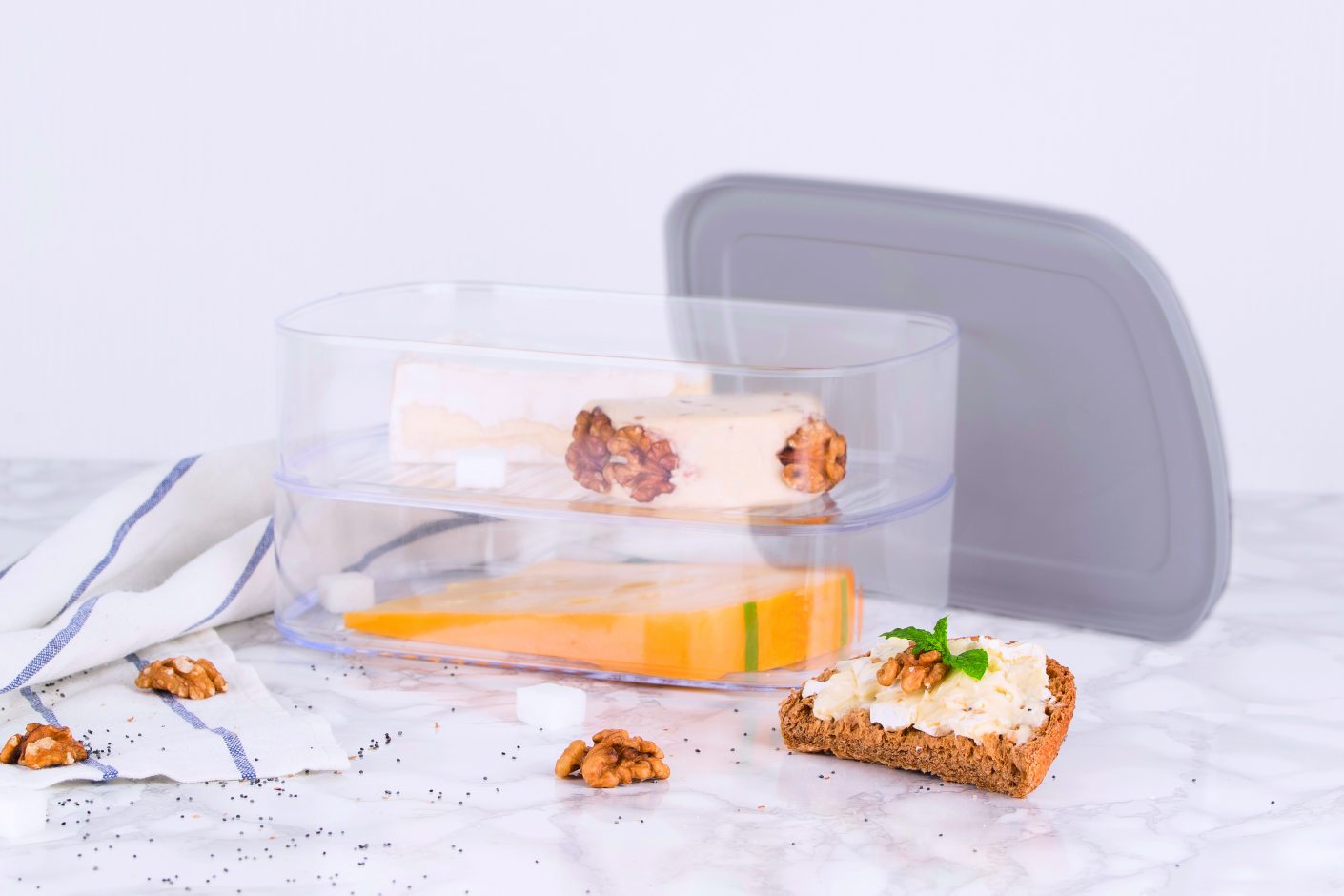 Deli Box - 4 Compartment Cold Cuts Container • Harfield Tableware