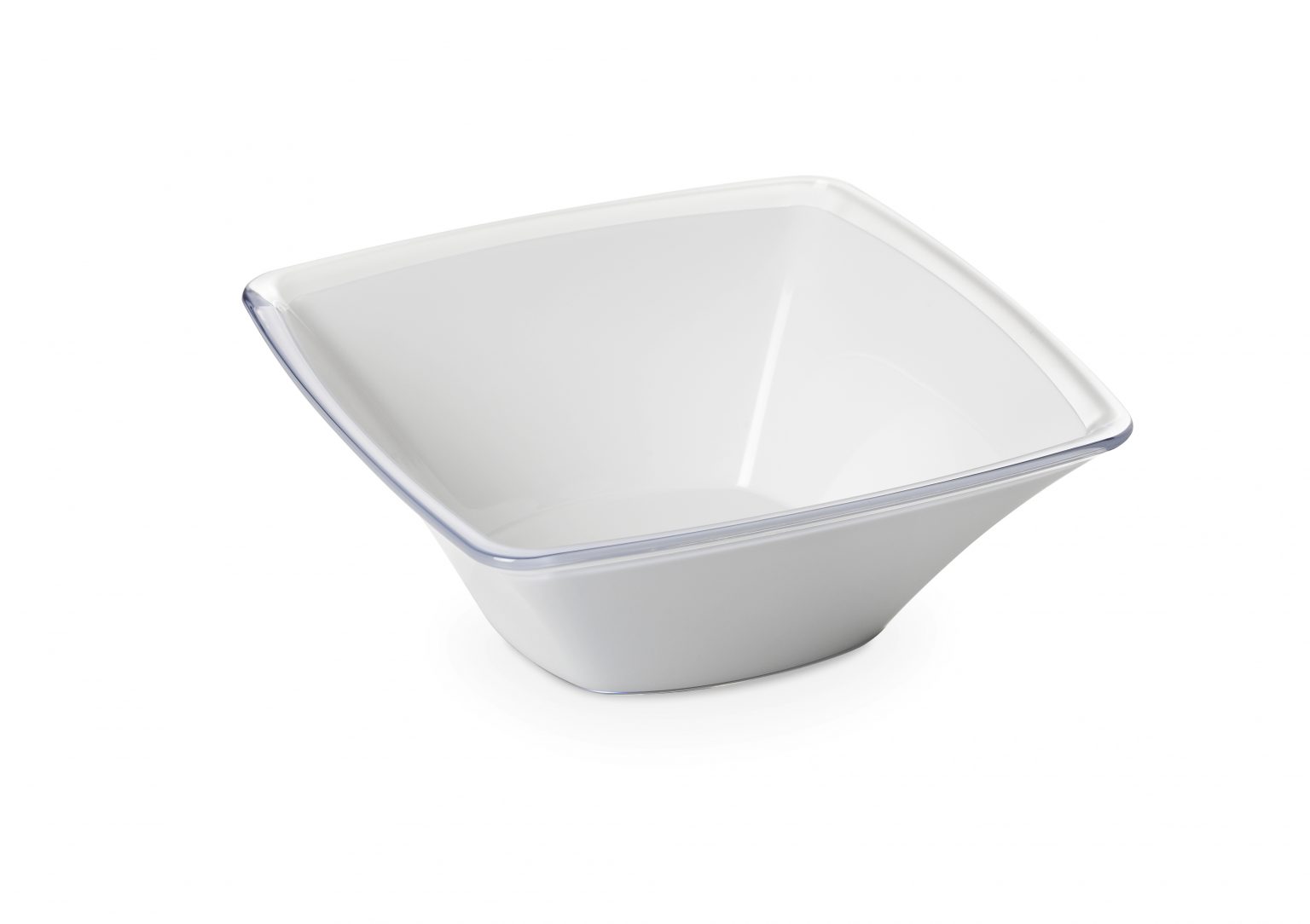 Large Square Display Bowl - White Acrylic - 2.3L • Harfield Tableware